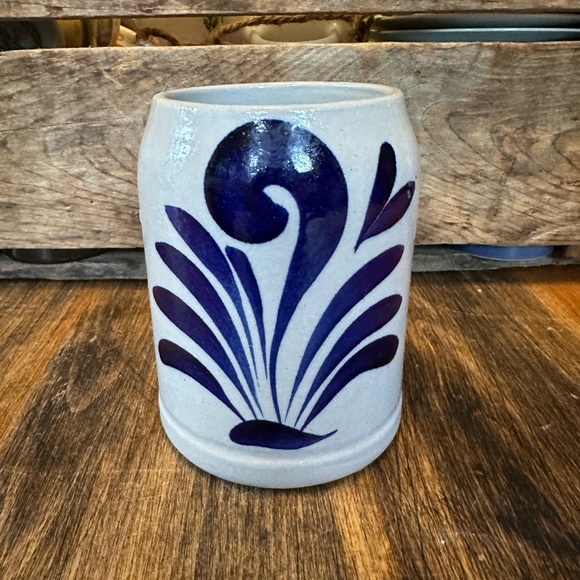 Art | Vintage German Salt Pottery Beer Mug Cobalt Blue 5 | Poshmark